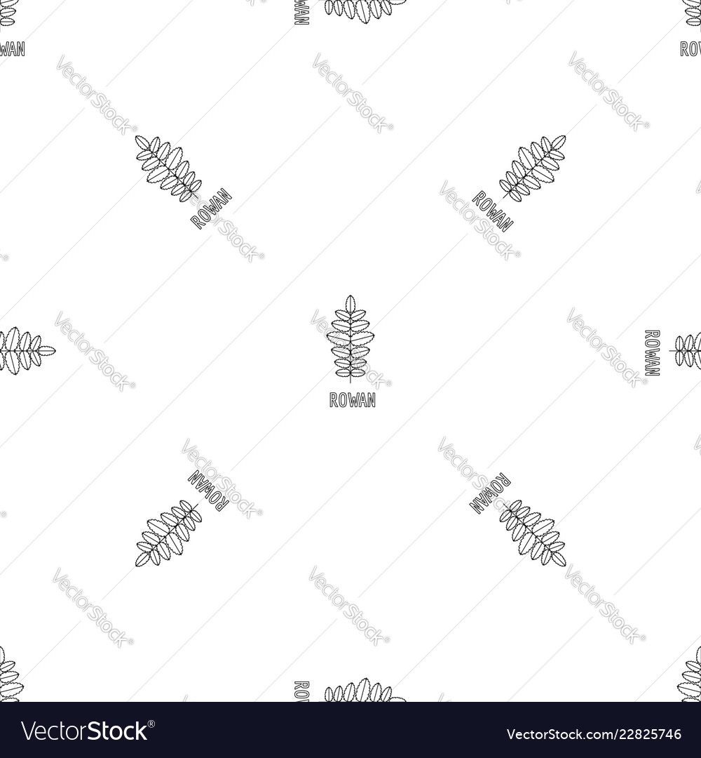 Rowan leaf pattern seamless Royalty Free Vector Image