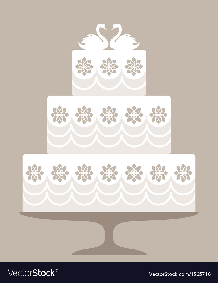 Wedding cake Royalty Free Vector Image - VectorStock