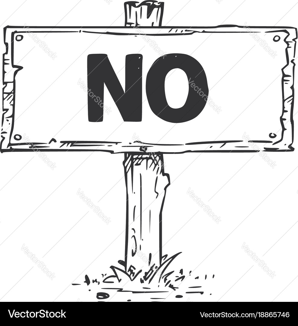 Wooden sign board drawing with no text Royalty Free Vector