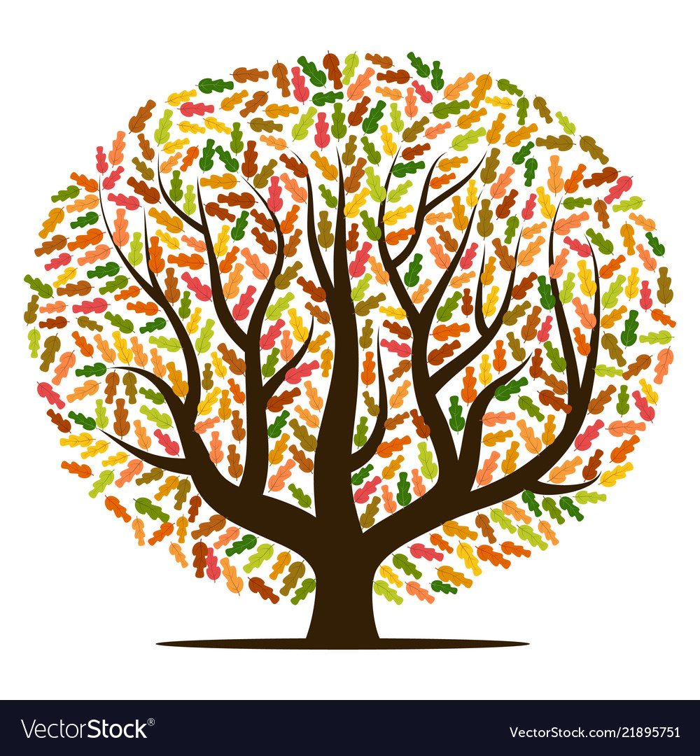 Autumn tree Royalty Free Vector Image - VectorStock