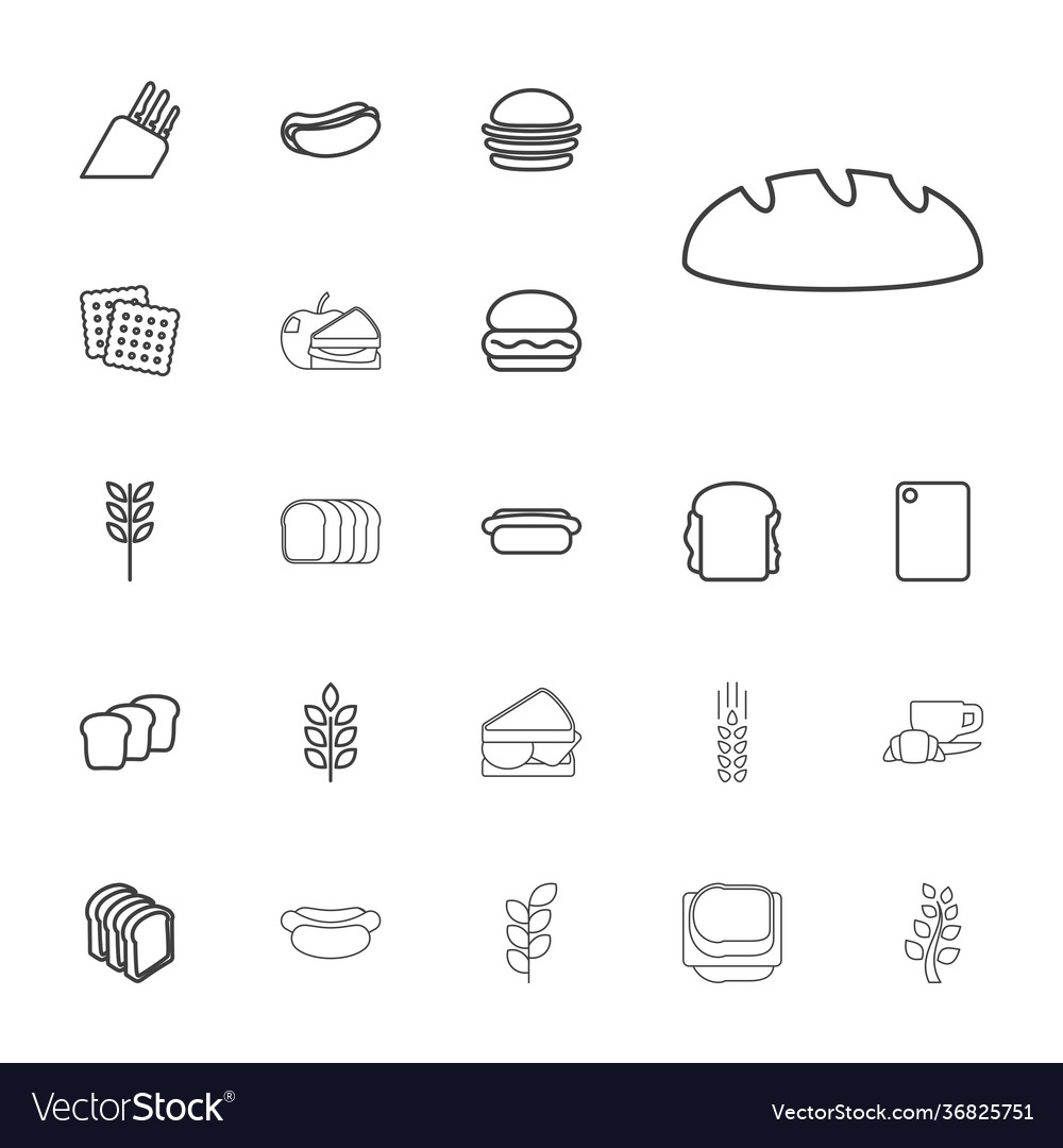 Bread icons Royalty Free Vector Image - VectorStock