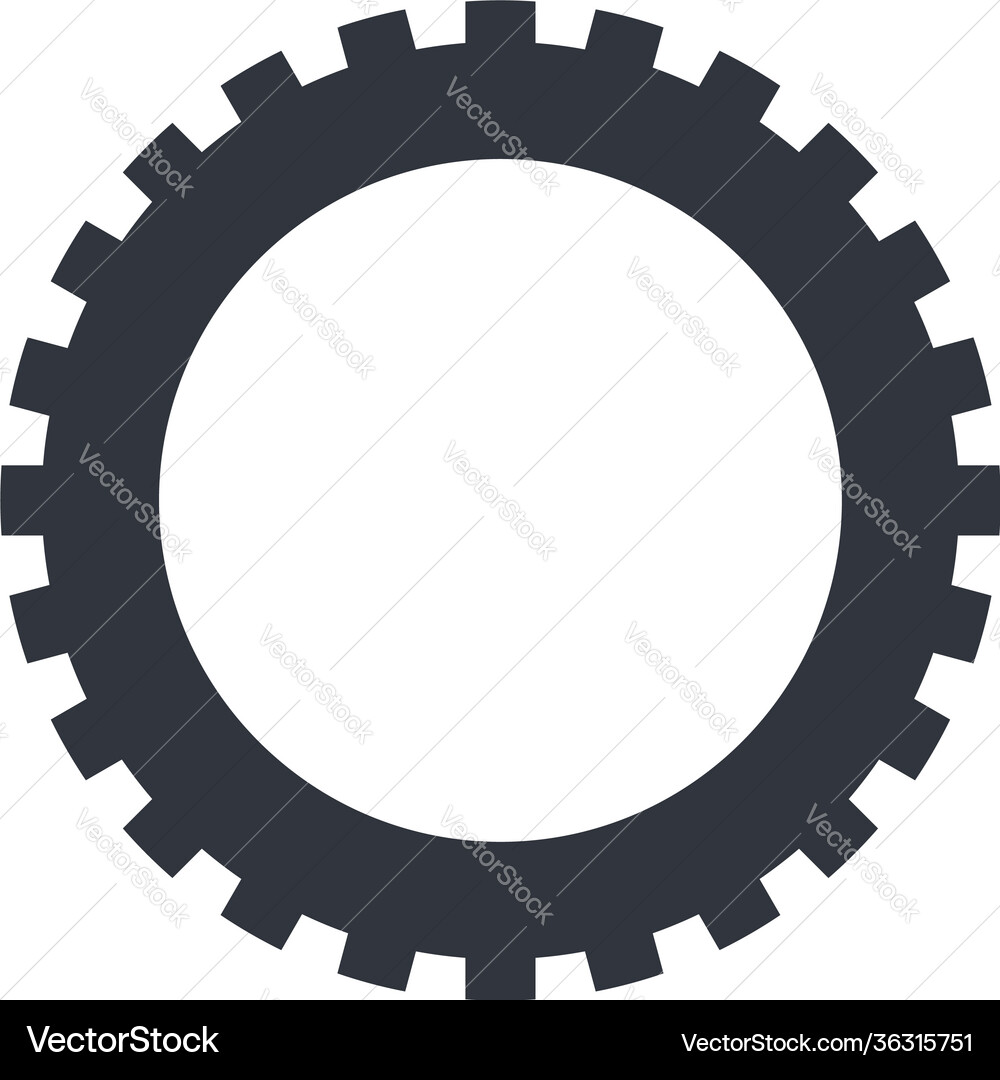 Gear mechanic silhouette icon Royalty Free Vector Image