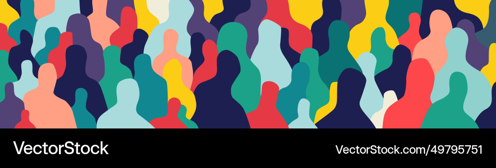 Internet people abstract silhouettes social Vector Image
