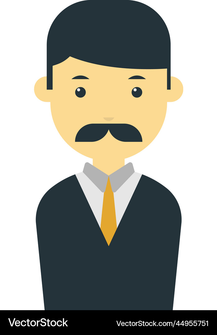 Male office worker in minimal style Royalty Free Vector