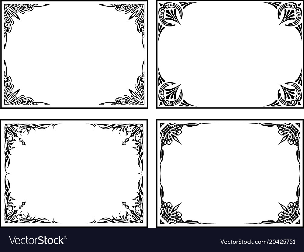 Set frames for your design Royalty Free Vector Image