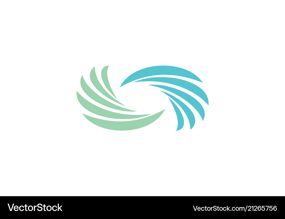 Abstract Wing Logo - Circle Shape Royalty Free Vector Image
