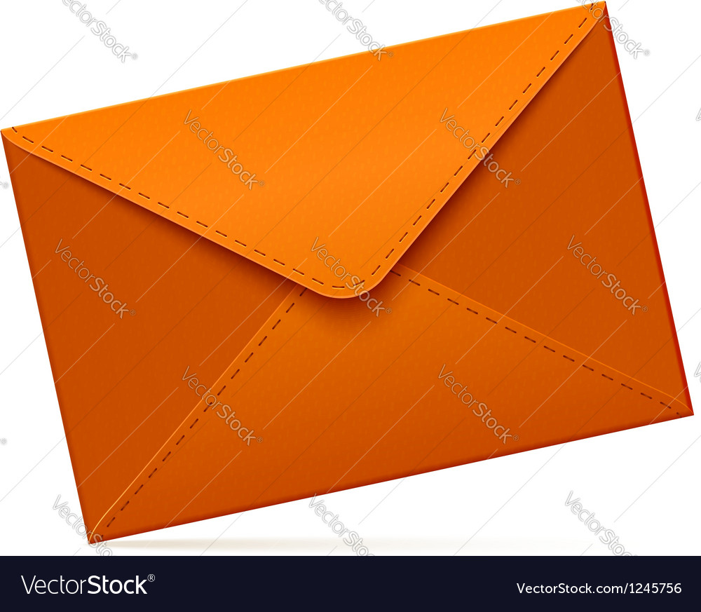 Brown empty mail envelope Royalty Free Vector Image
