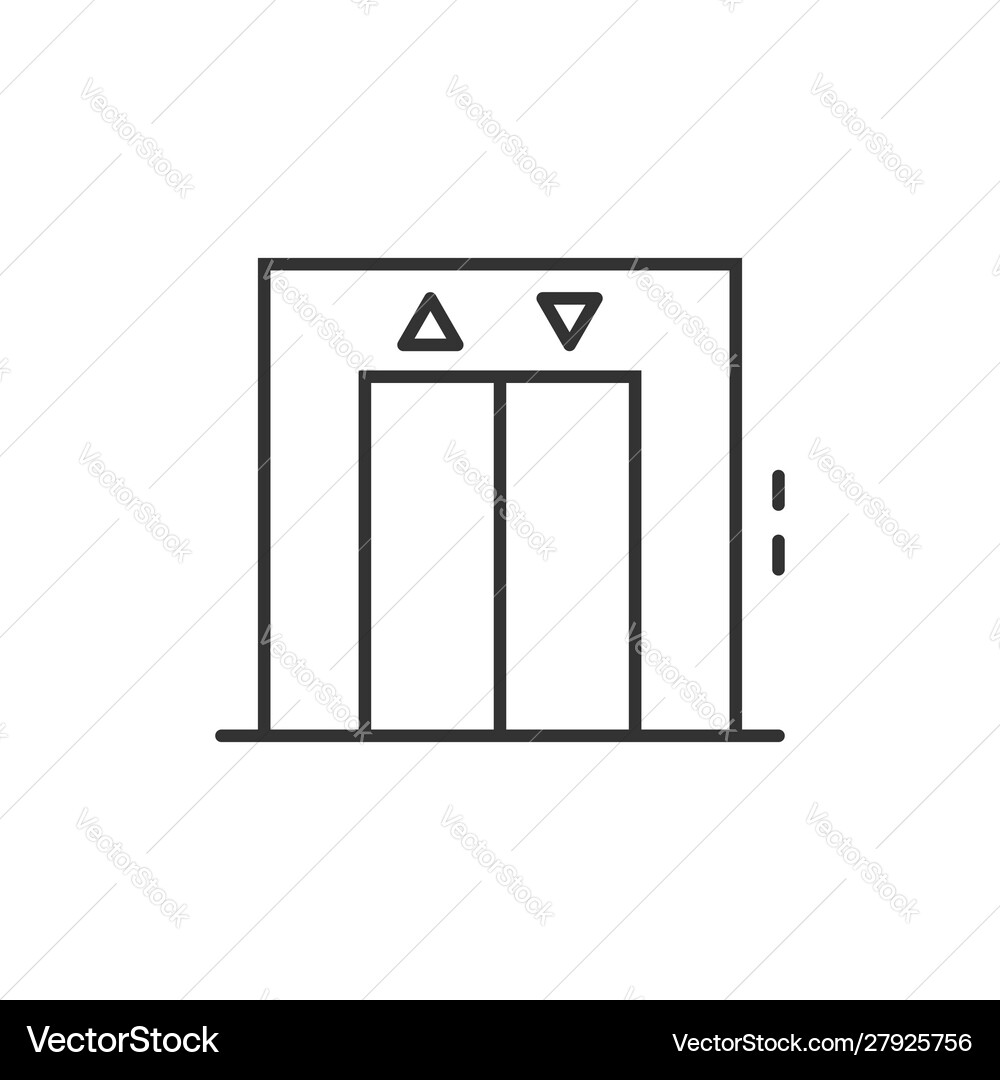 Elevator icon in flat style lift on white Vector Image