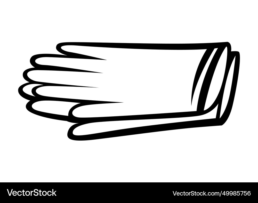 Gloves housekeeping cleaning item Royalty Free Vector Image