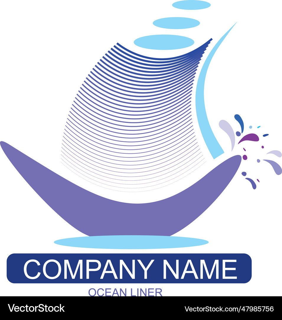 Logo for shipping company Royalty Free Vector Image