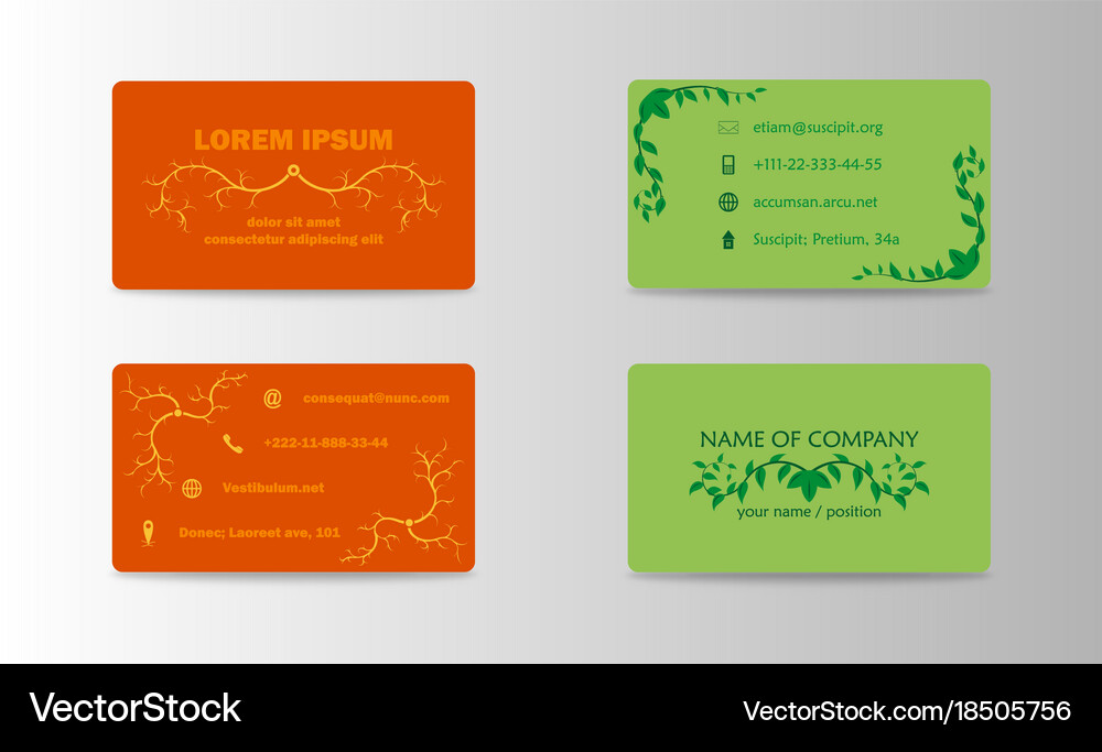 Modern creative and trending business card design Vector Image