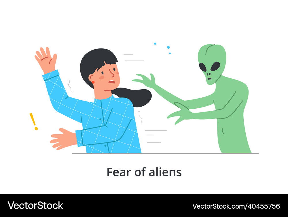Phobias and fears concept Royalty Free Vector Image