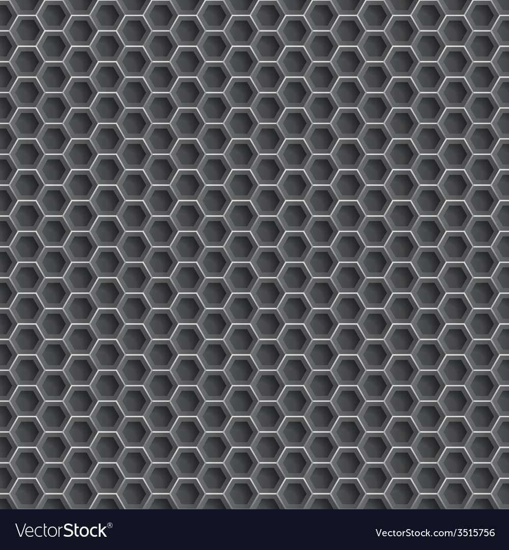 Realistic hexagonal grid background Royalty Free Vector