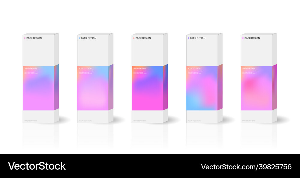 Set of box or packaging design template Royalty Free Vector