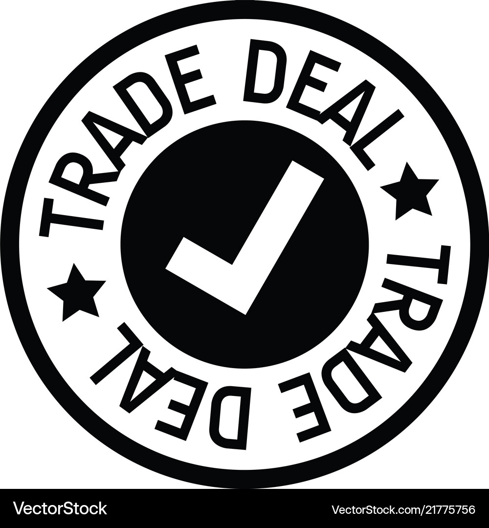 Trade deal rubber stamp Royalty Free Vector Image