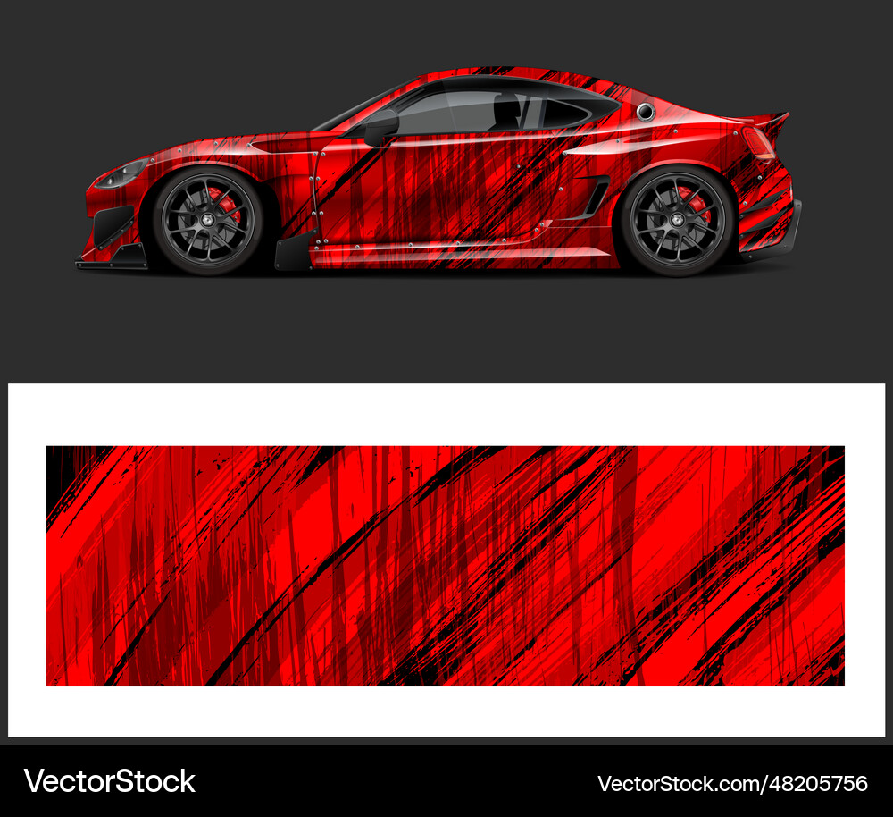 Vinyl vehicle wrap sticker design Royalty Free Vector Image