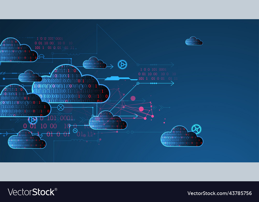Web cloud technology business abstract background Vector Image