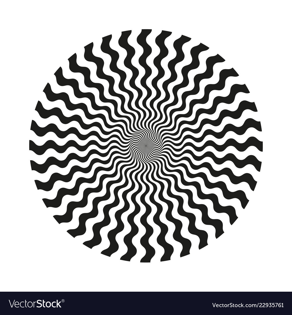Abstract circular wavy line pattern Royalty Free Vector