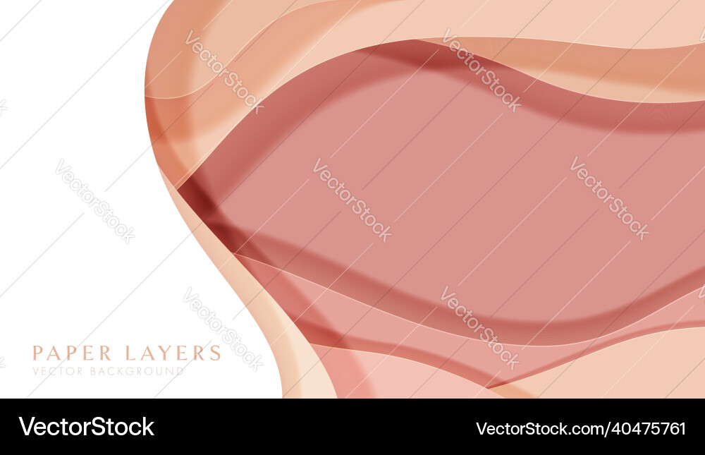 Abstract paper layered background skin color Vector Image