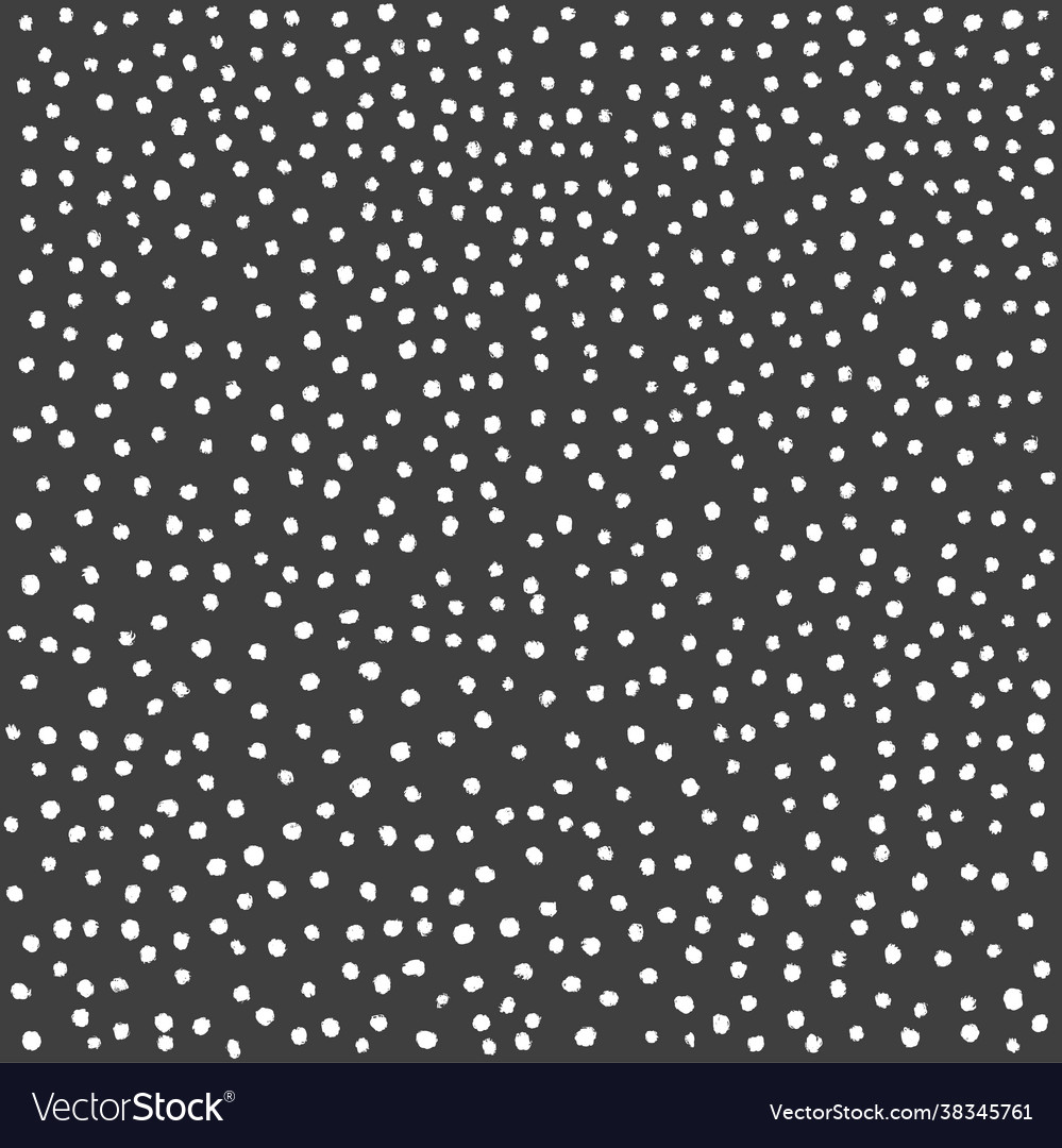 Black and white polka background hand drawn dot Vector Image