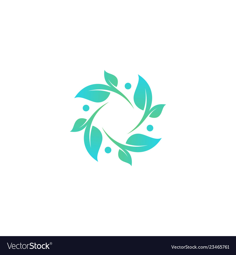 Circular leaf Royalty Free Vector Image - VectorStock