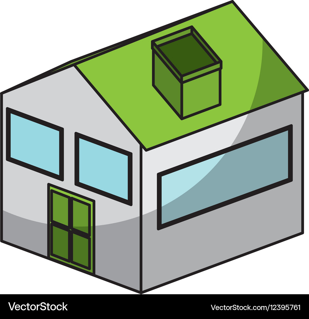 House exterior isolated icon Royalty Free Vector Image