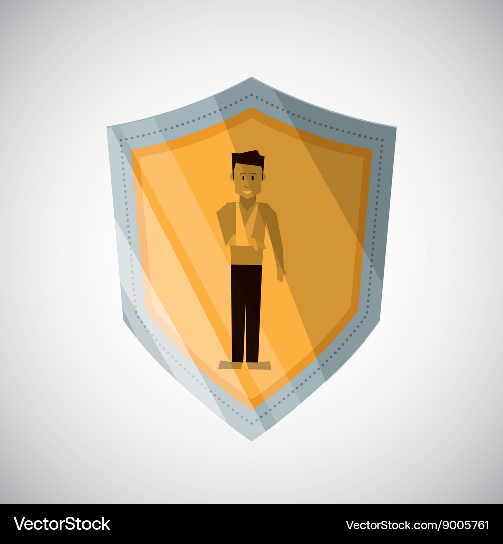 Insurance design safety icon isolated Royalty Free Vector