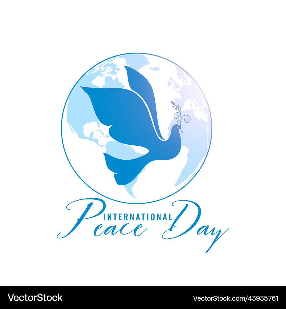 International peace day template with elegant Vector Image