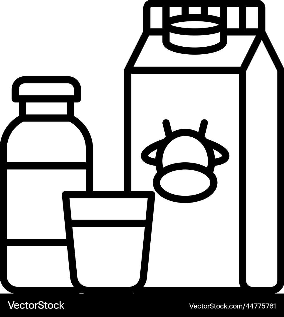 Milk icon coffee shop related Royalty Free Vector Image