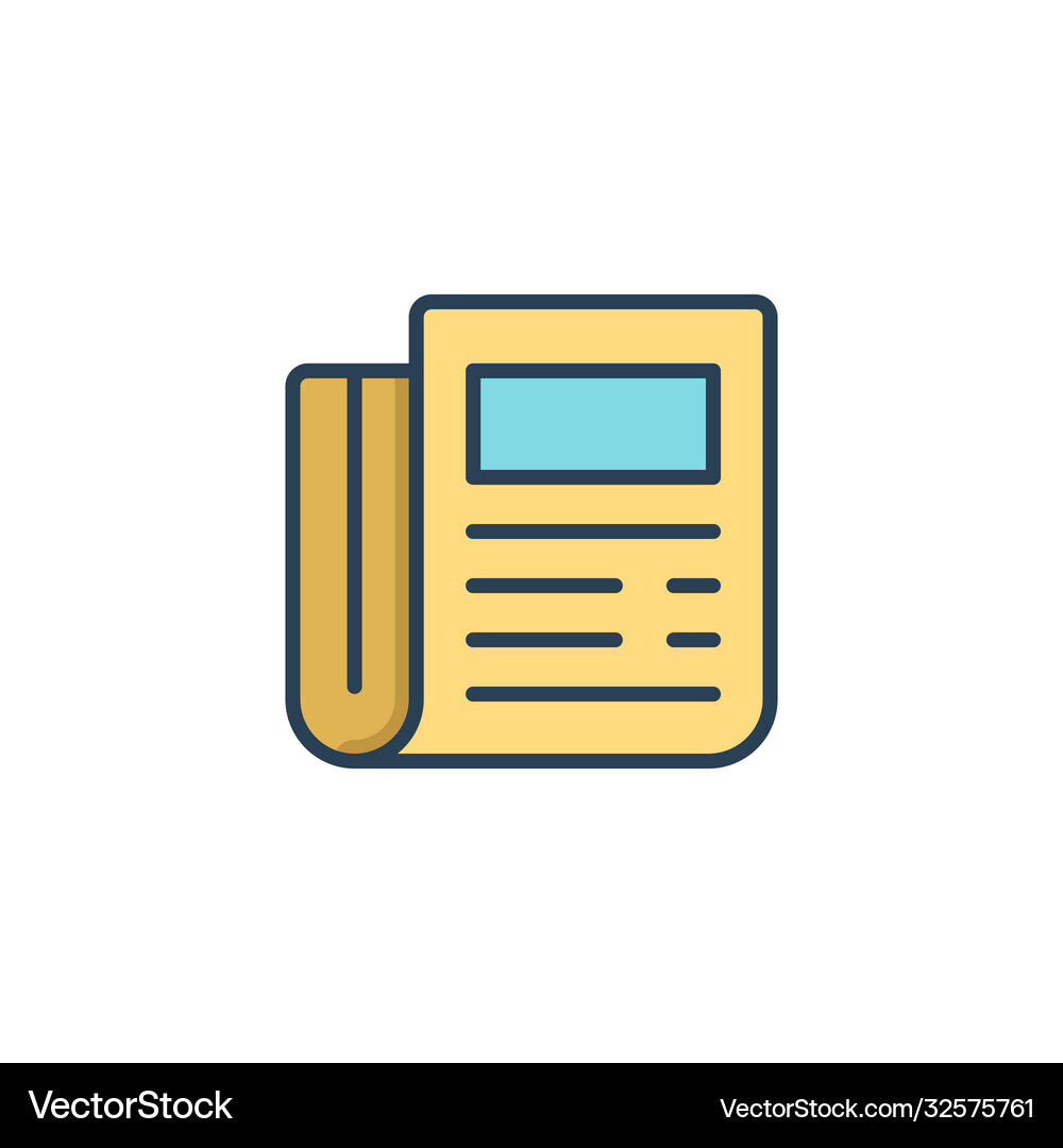 Newspaper headline icon symbol isolated on white Vector Image