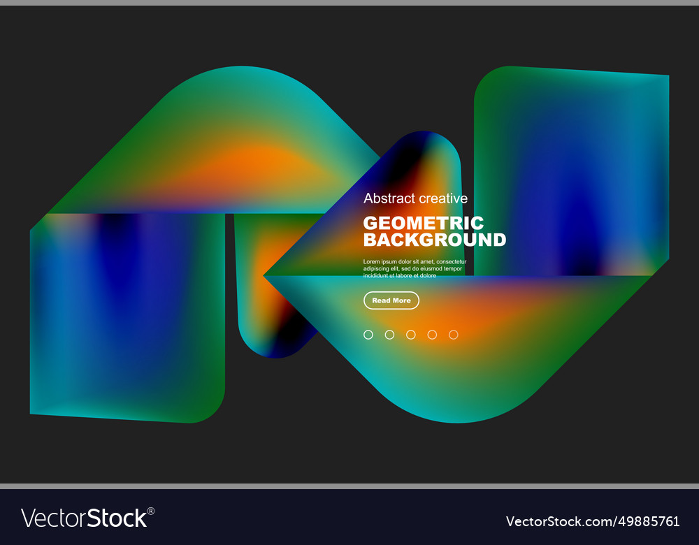 Square And Triangle Design With Fluid Gradients Vector Image 