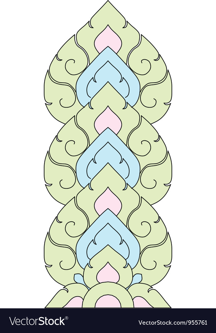 Thai pattern graphic Royalty Free Vector Image