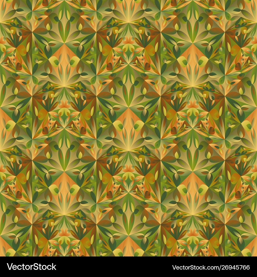 Abstract colorful seamless floral mosaic pattern Vector Image