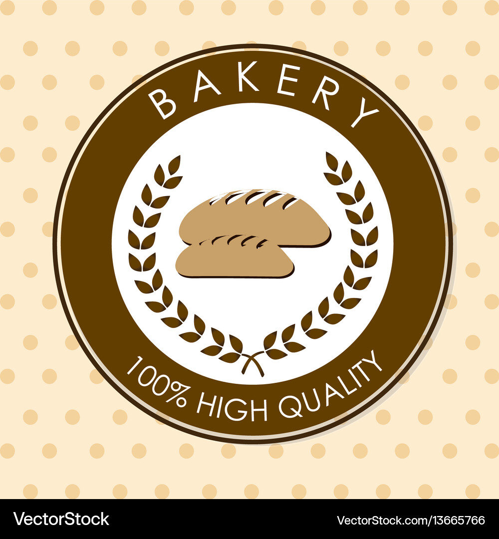 Bakery design over beige background Royalty Free Vector
