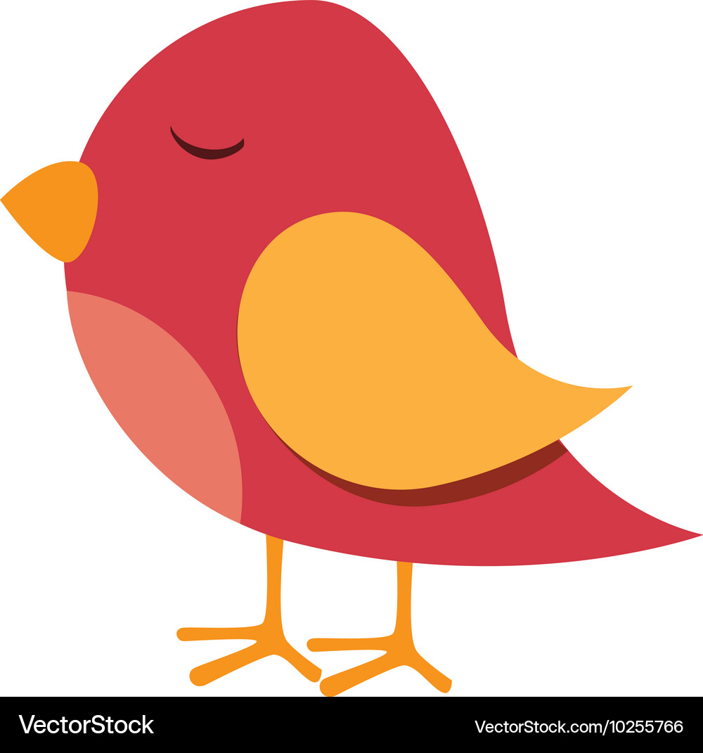 Bird fly cute animal icon Royalty Free Vector Image