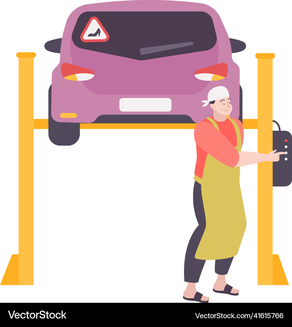 Car repair shop Royalty Free Vector Image - VectorStock