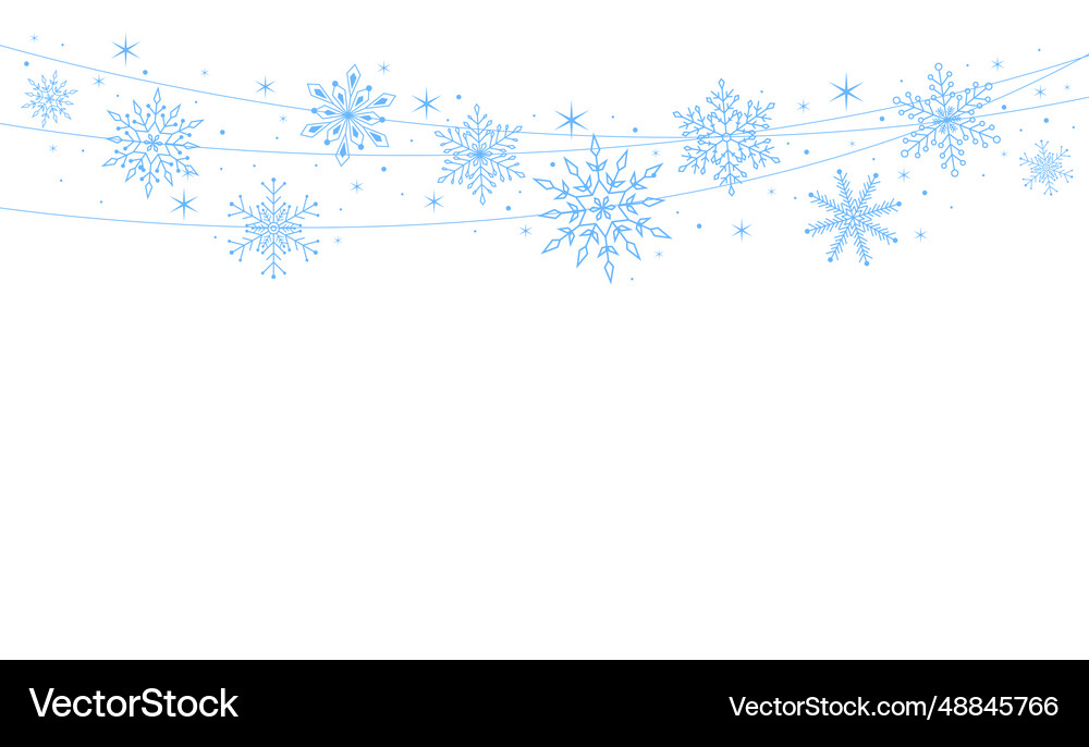 Christmas background with snowflakes banner Vector Image