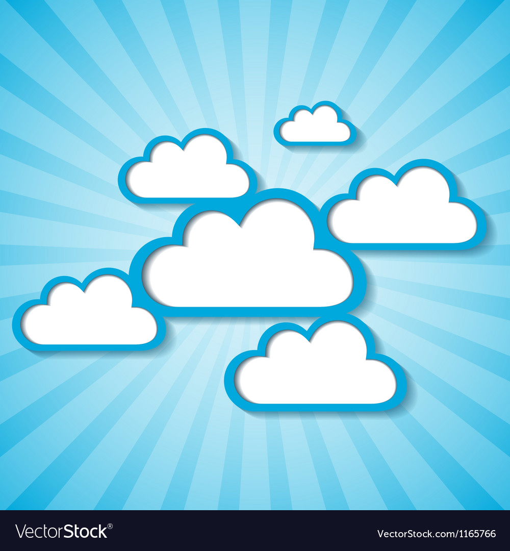 Clouds frames Royalty Free Vector Image - VectorStock
