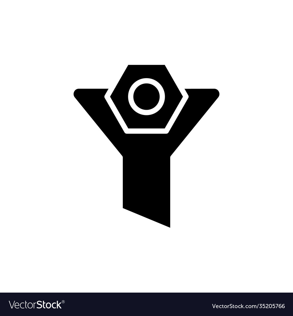 Filter black glyph icon Royalty Free Vector Image