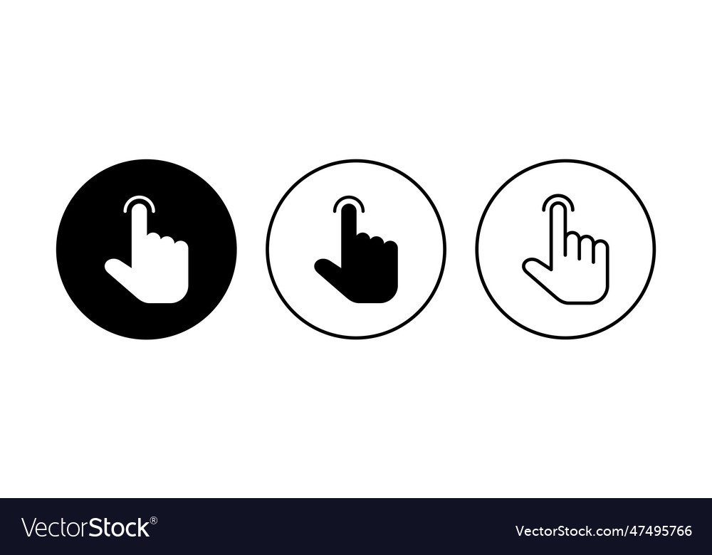 Hand cursor icon set Royalty Free Vector Image Hand cursor icon set Royalty Free Vector Image