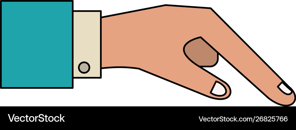 Human hand finger pinting cartoon Royalty Free Vector Image