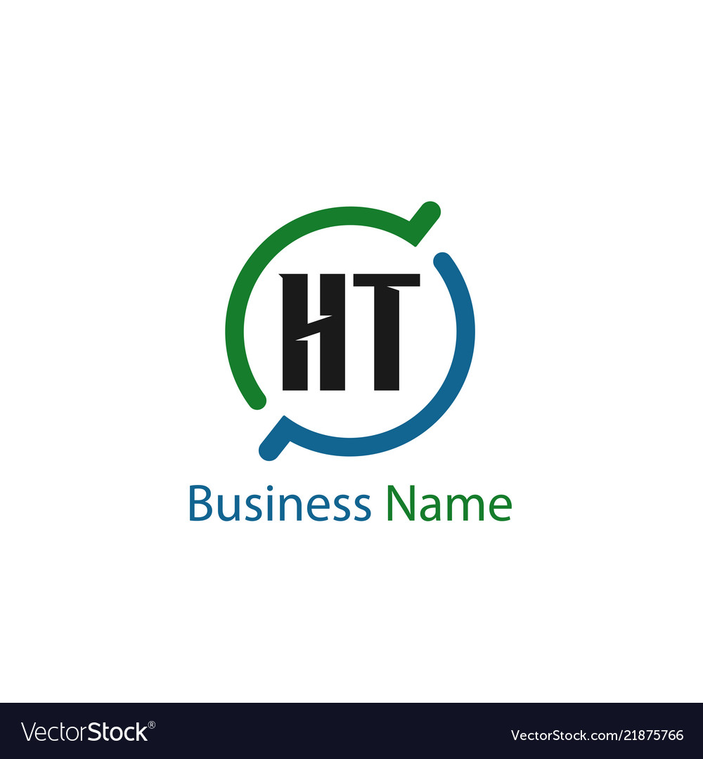 Initial letter ht logo template design Royalty Free Vector