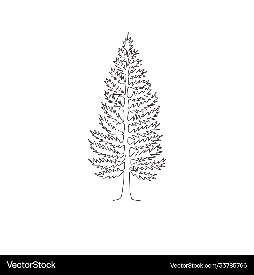 One continuous line drawing beauty and exotic Vector Image