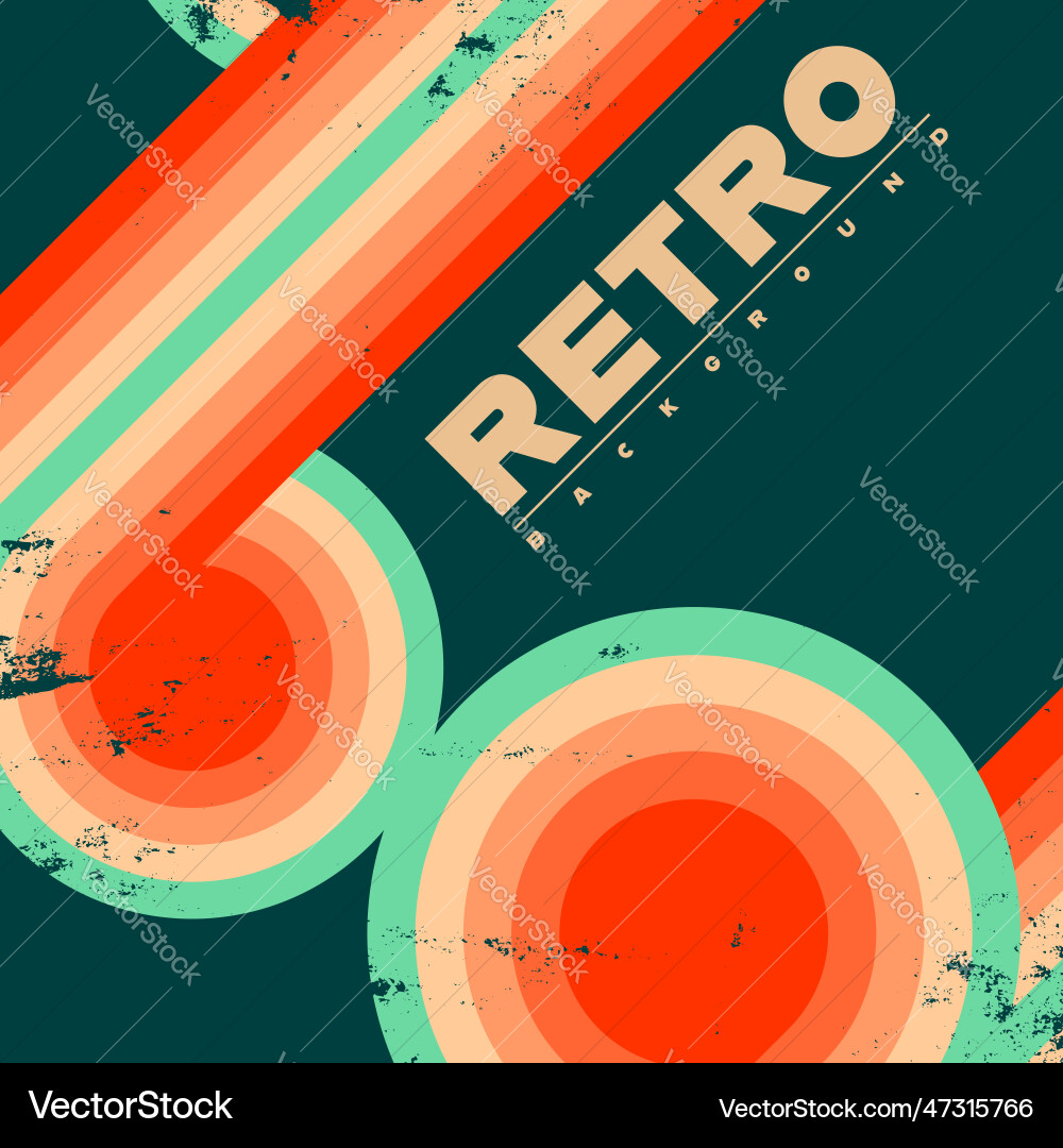 Retro design with vintage grunge textures Vector Image