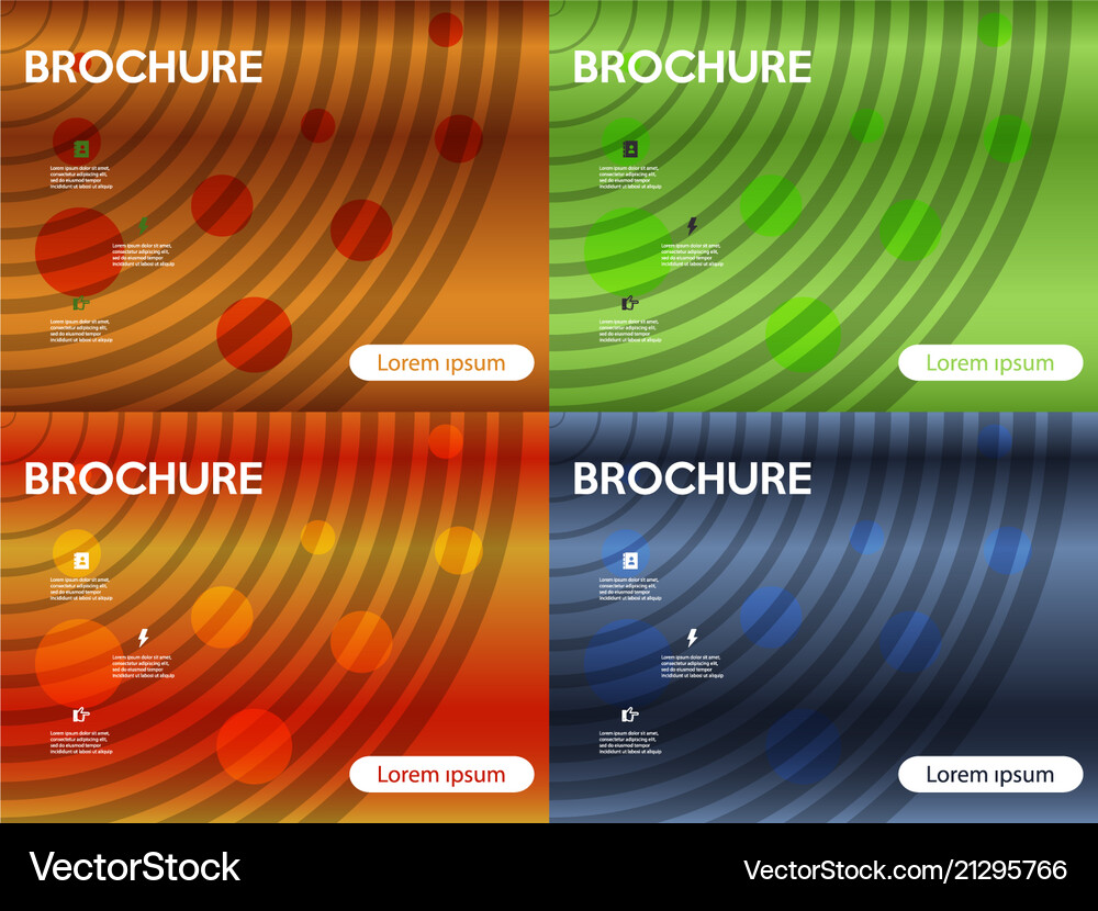 Set of abstract binder layout white brochure Vector Image
