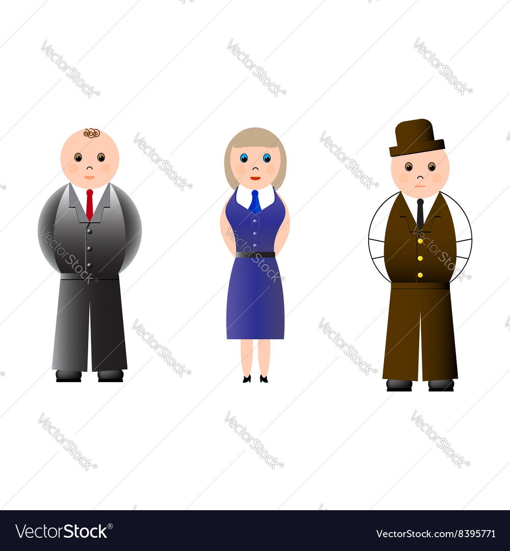 Business people isolated on white background Vector Image