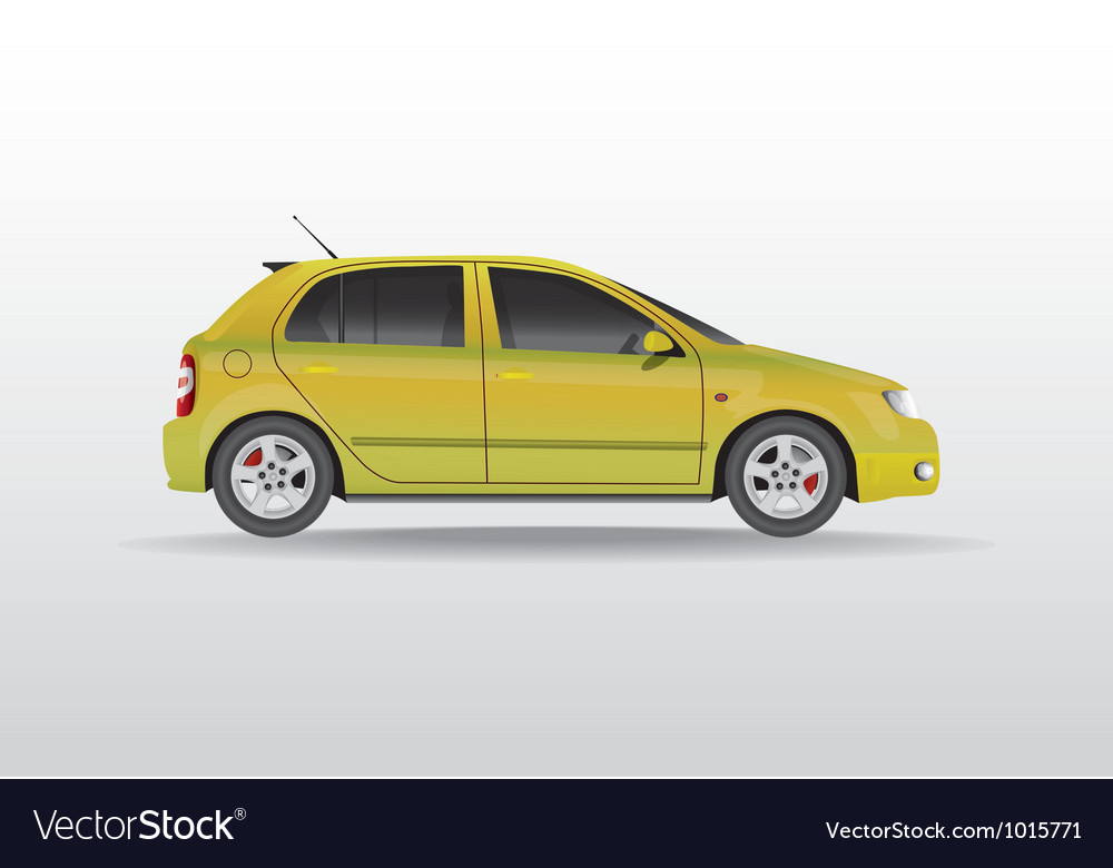 Car side view Royalty Free Vector Image - VectorStock
