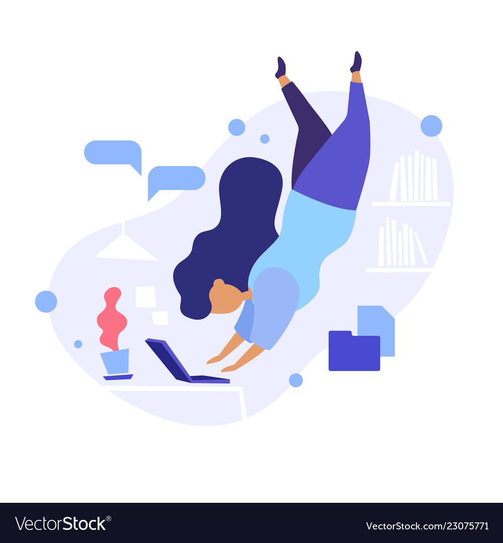 Dive into work concept Royalty Free Vector Image