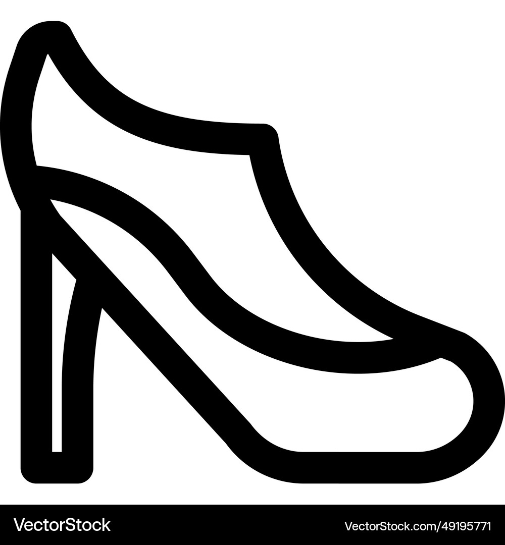 Elegant high heel for ramp walking Royalty Free Vector Image