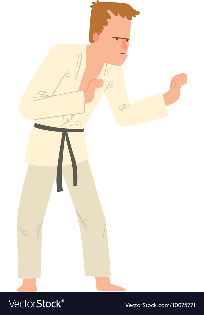 Fighter man Royalty Free Vector Image - VectorStock